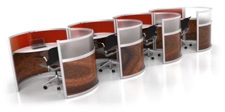 ThinkPOD - small footprint ergonomic touch-down station